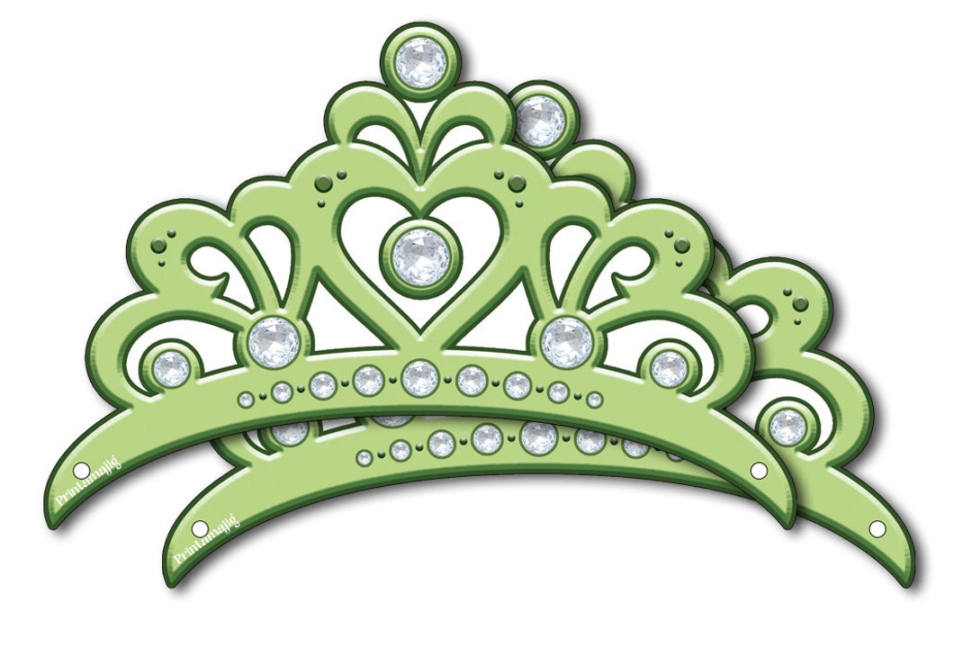 Green Princess Crown instant Download - Etsy