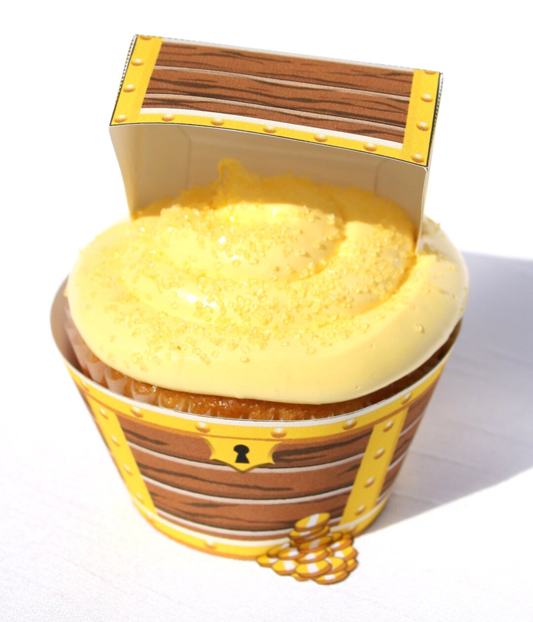 Pirate Treasure Chest Cupcake Wrapper (instant Download) - Etsy