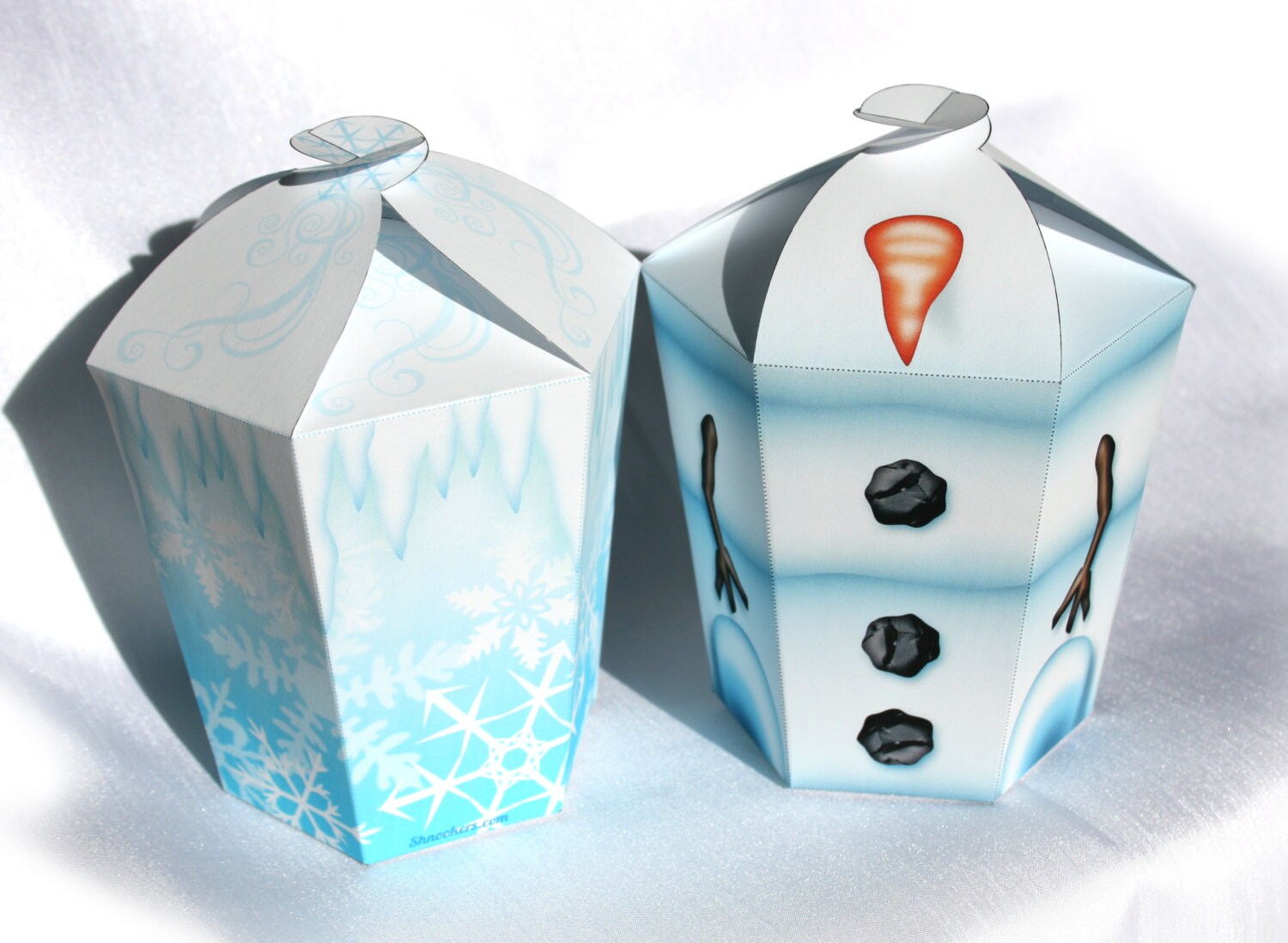 Large Ice Princess and Snowman Gift Box SET instant Download - Etsy