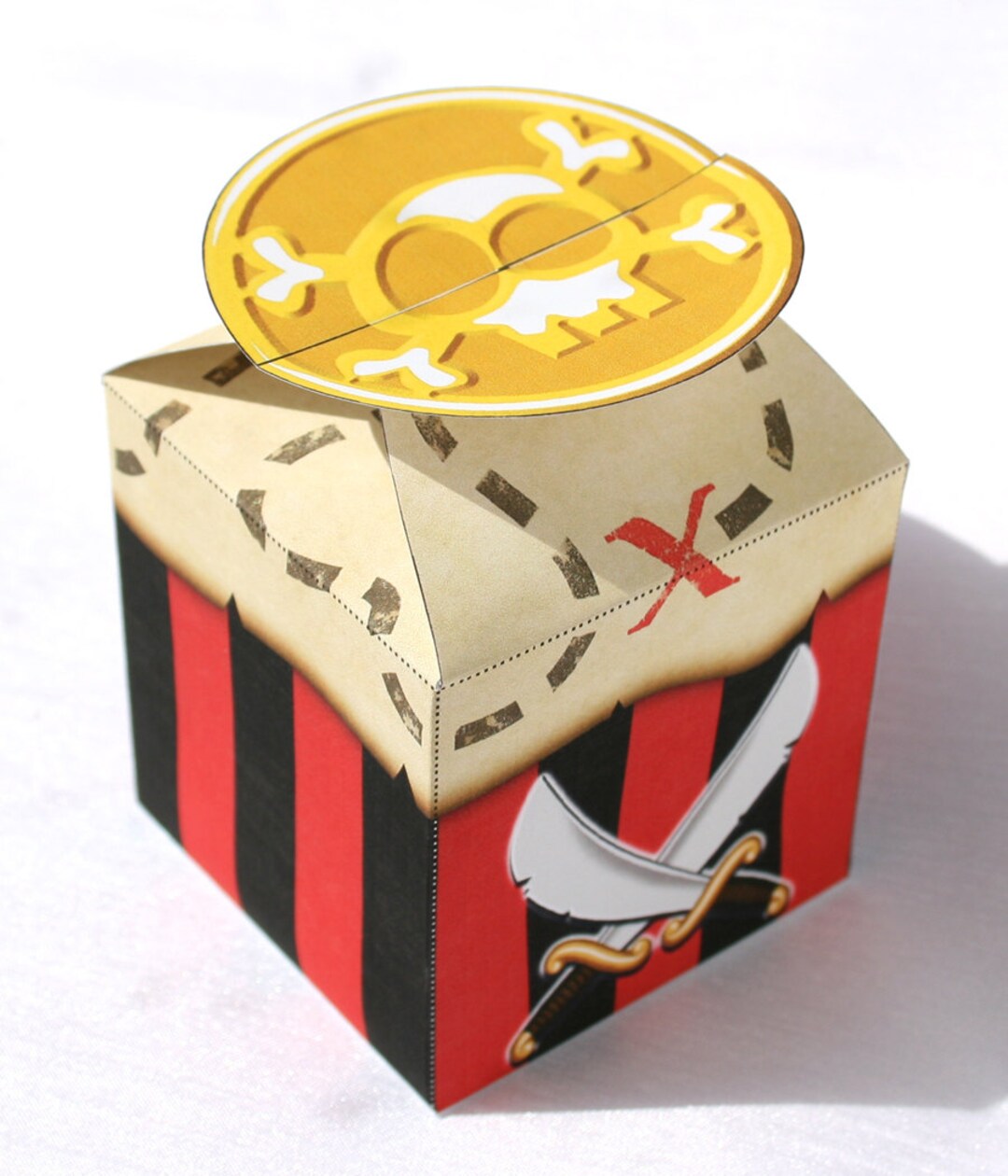 Small Pirate Treat Box instant Download - Etsy