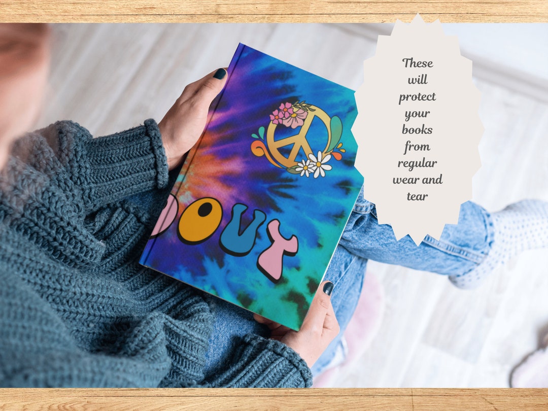 Printable Boho / Retro Groovy Book Covers in 3 Sizes (small, Medium ...