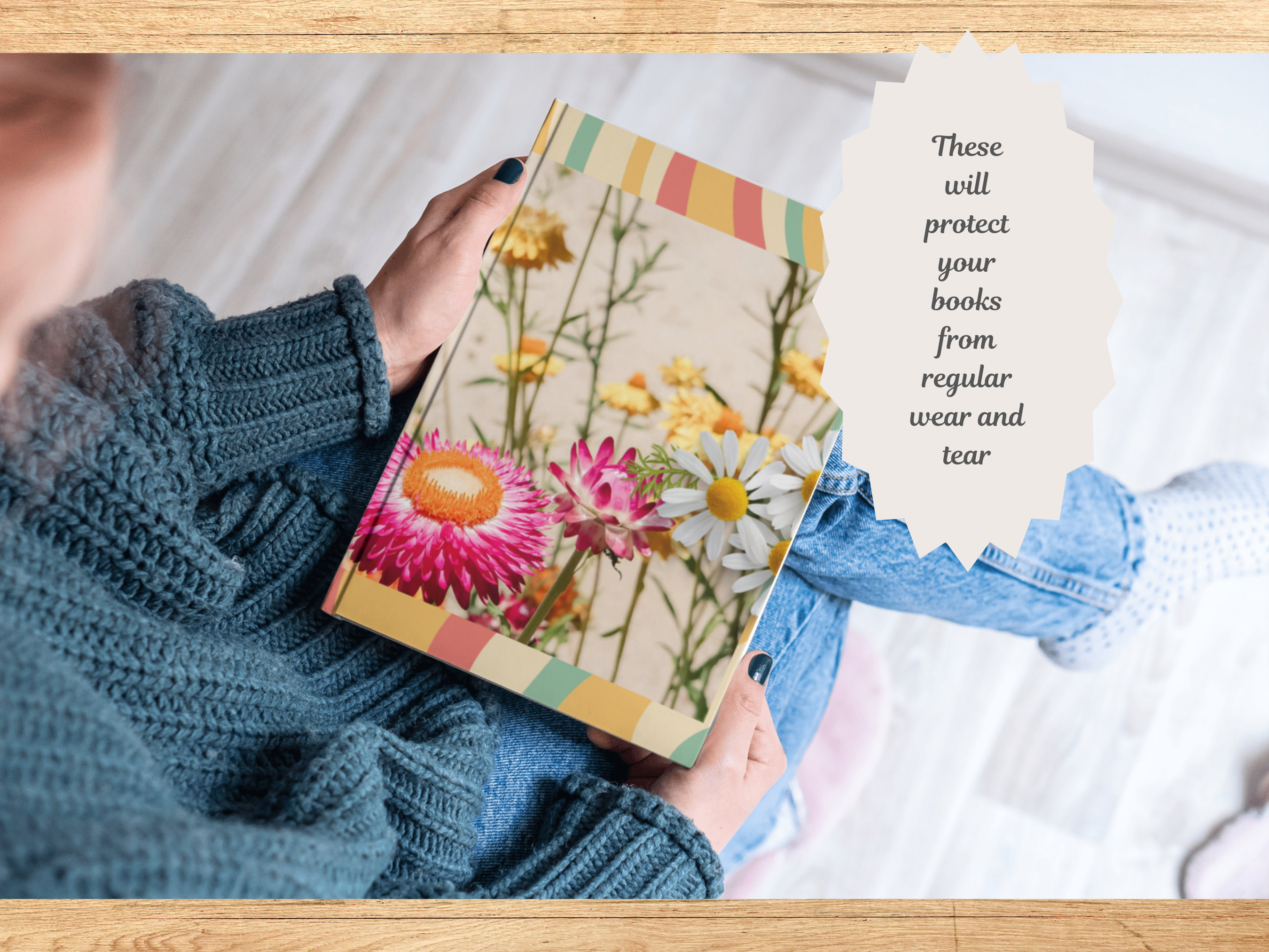 Printable Boho / Retro Wildflower Book Covers in 3 Sizes (small, Medium ...