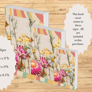 Printable Boho / Retro Wildflower Book Covers in 3 Sizes (small, Medium ...