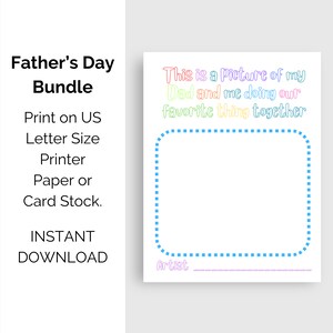 Printable Father's Day Bundle, Coloring Page, Gift Cards, Greeting Card ...