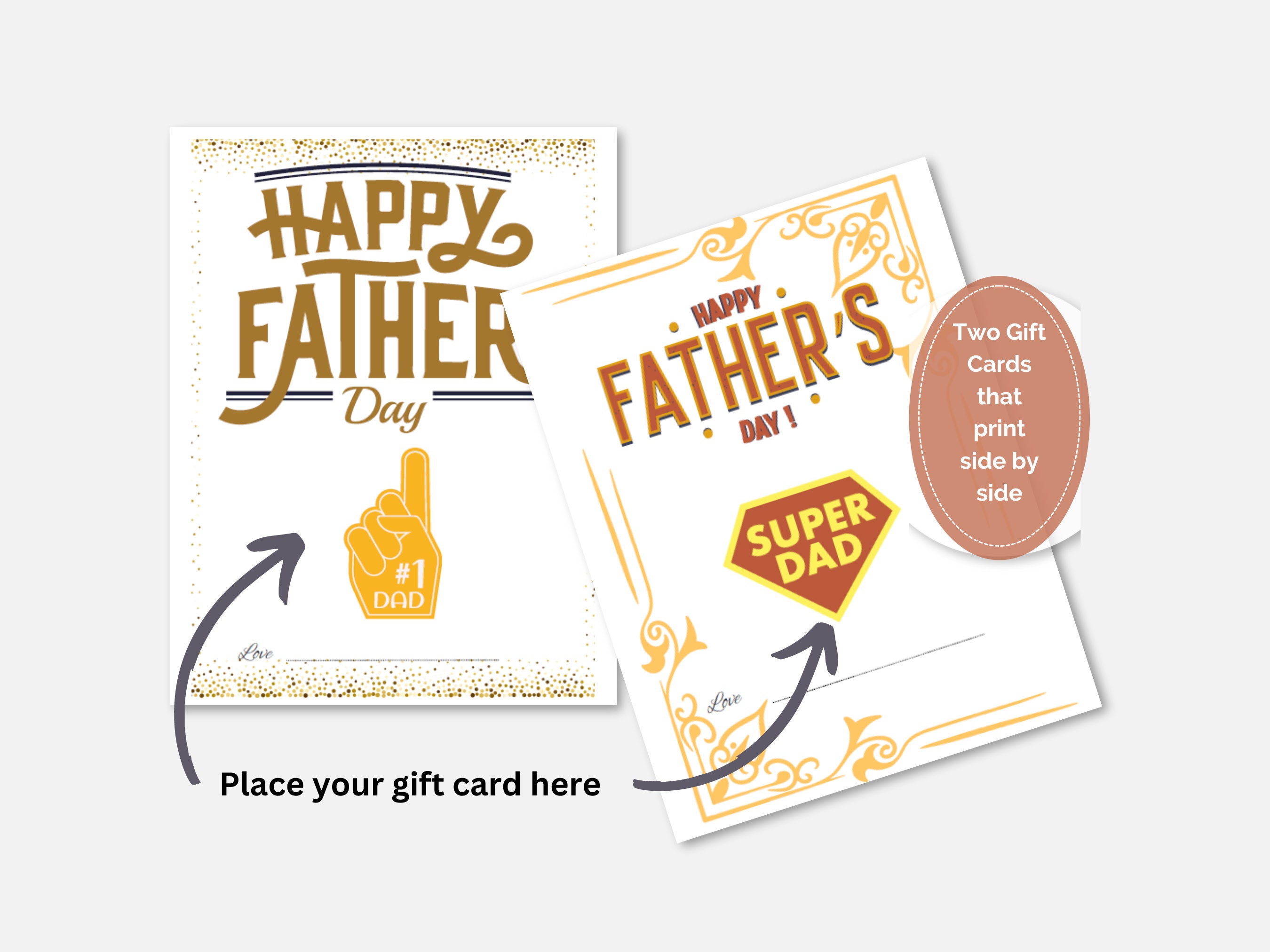 Printable Father's Day Bundle, Coloring Page, Gift Cards, Greeting Card ...