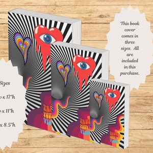 Printable Boho / Retro Psychedelic Book Covers in 3 Sizes (small ...