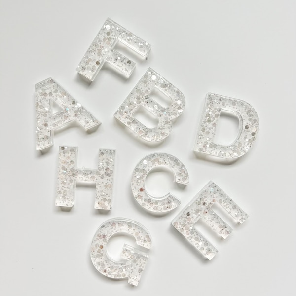 Magnetic Glitter Letters - Etsy