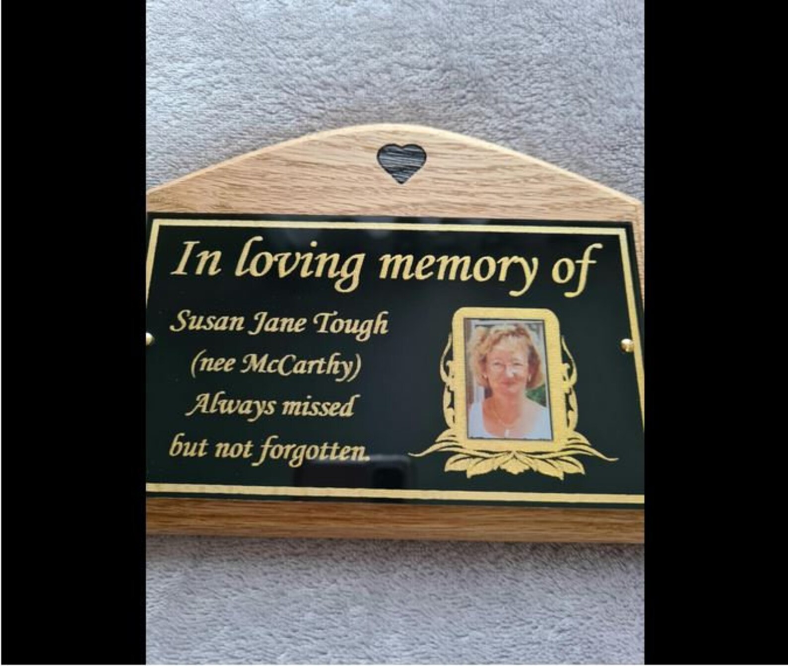 Memorial Plaque for Graves With Ground Stake Engraved Heart | Etsy