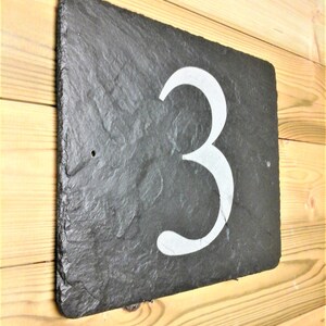 Slate Name Plaque. House Sign 20cm X 20cm Personalised for You With Any ...
