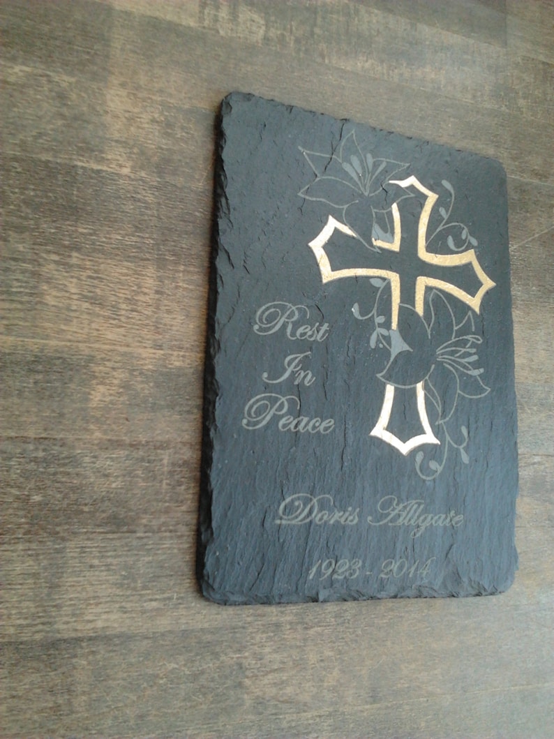 Memorial Slate Plaque Engraved Personalised for Your Loved - Etsy