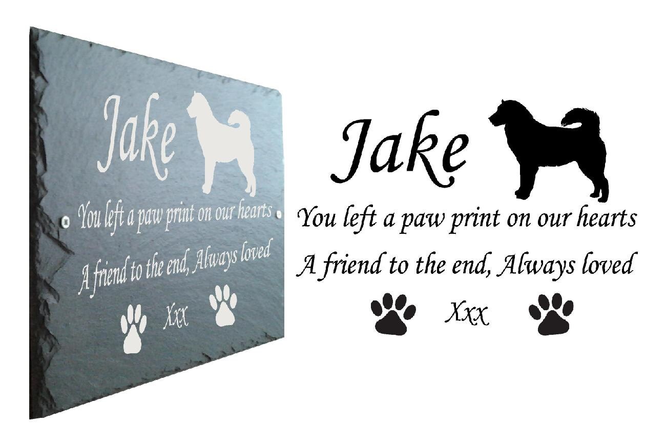 Pet Dog Husky Memorial Slate Sign Plaque Personalised for - Etsy