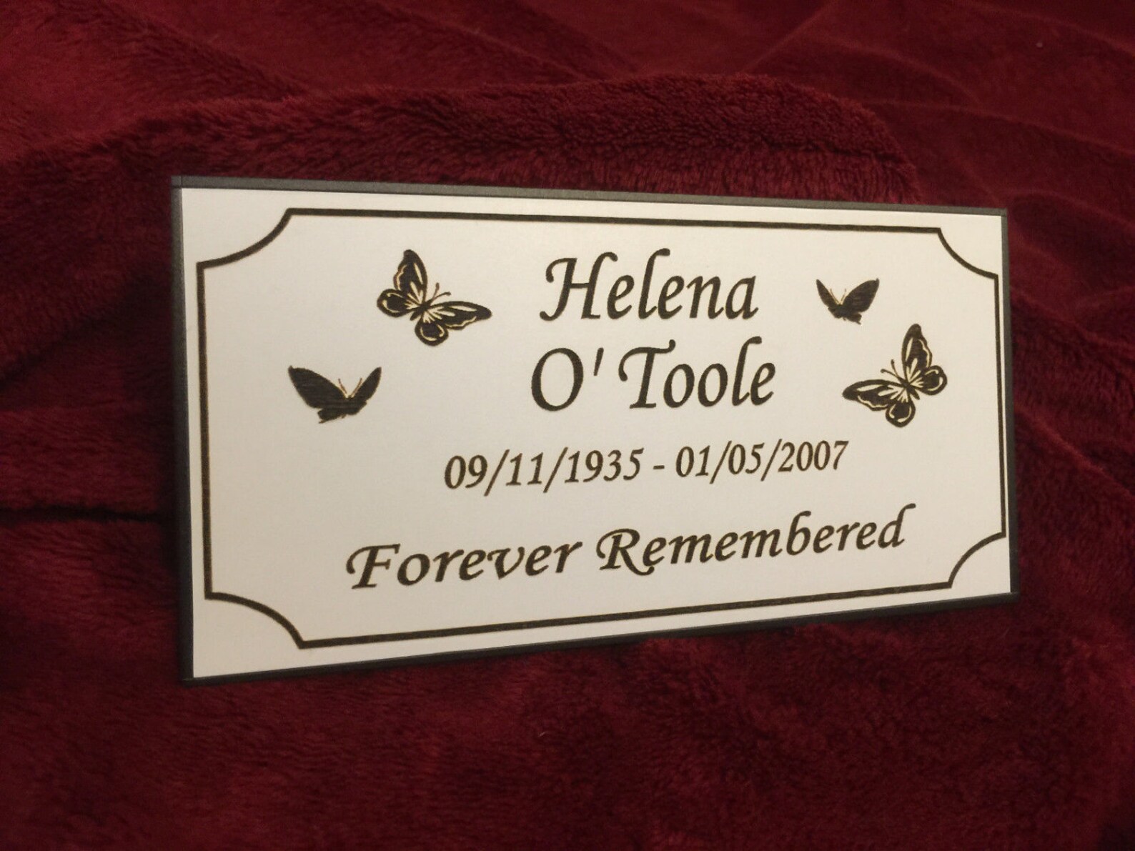 Memorial Plaque for Graves With Ground Stake Engraved Heart | Etsy