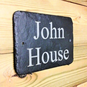 Beautiful Natural Slate House Signs 15cm X 10cm Personalised for You ...