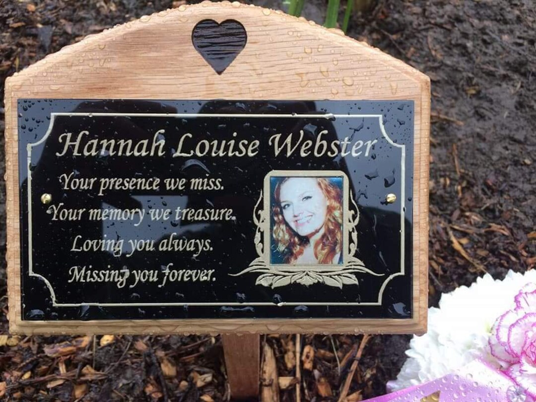 Memorial Plaque for Graves With Ground Stake, Engraved Heart Design ...