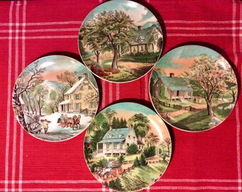4 seasons plates | Etsy