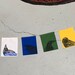 Calligraphic Corvid Head Prayerflags Primary Colors 10 | Etsy