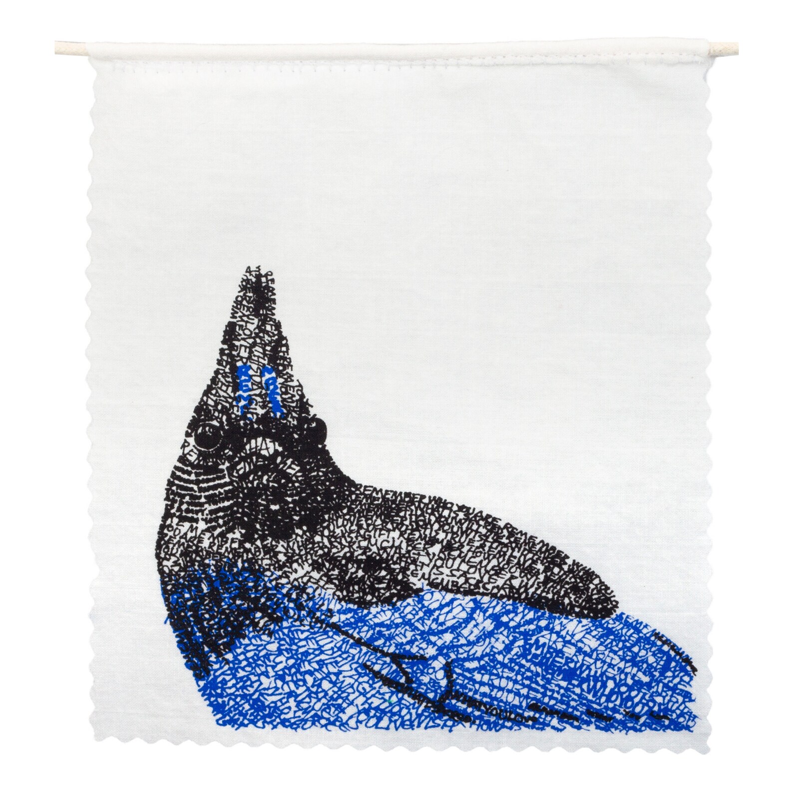 Calligraphic Corvid Head Prayerflags - Primary Colors - 10 - Etsy