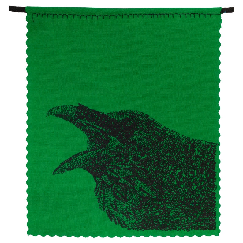 Calligraphic Corvid Head Prayer Flags Bright Pastels - Etsy