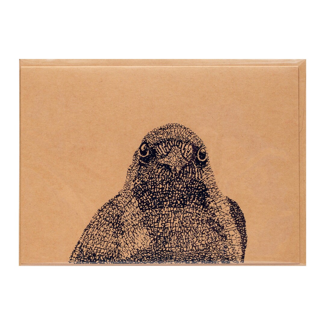 Calligraphic Crow Cards - Head-on - Etsy