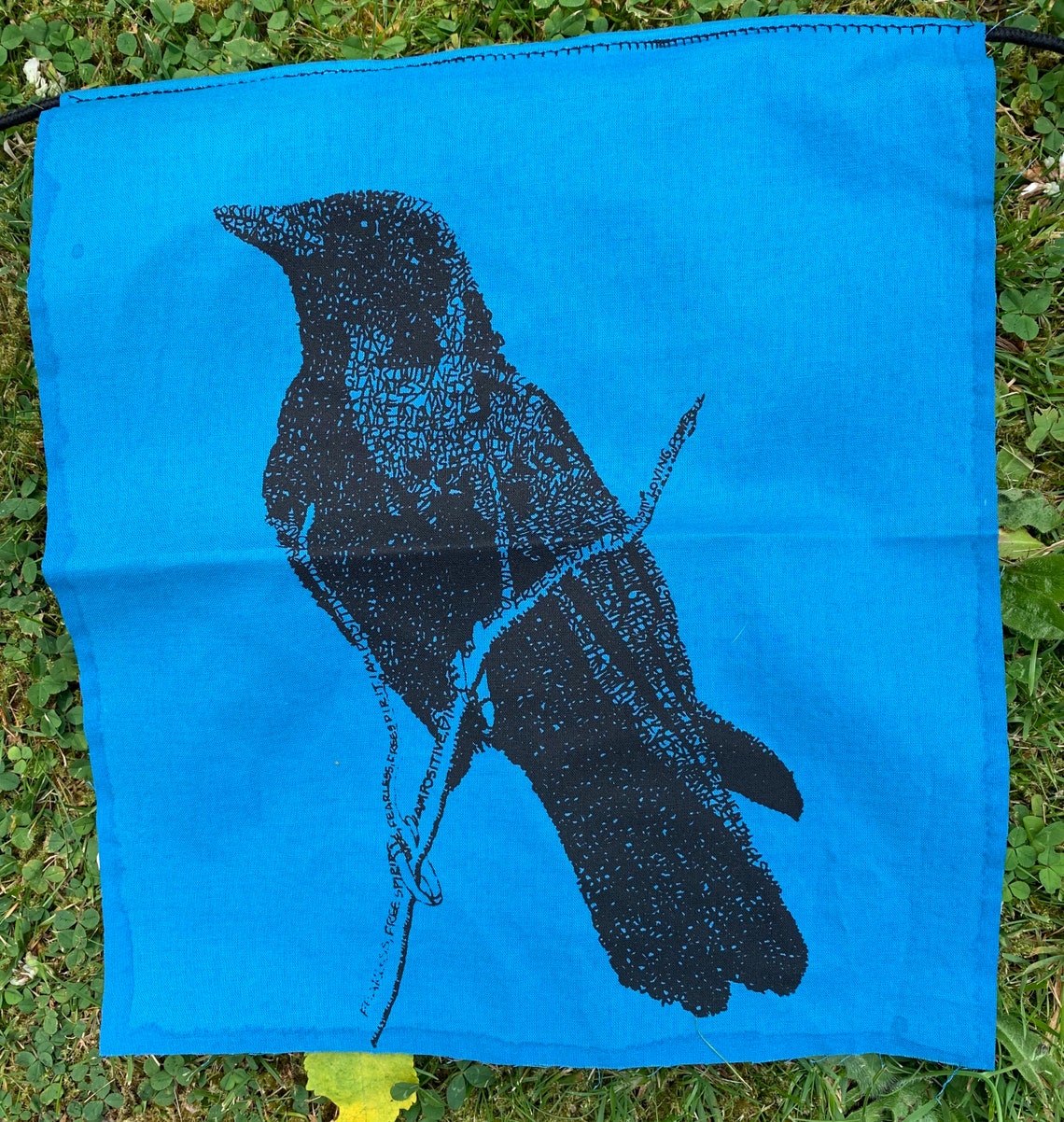 Full Bodied Calligraphic Crow Flags String of 5 Pastel - Etsy
