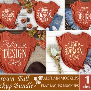 Fall Mockup Mega Bundle, 100 Autumn Mockups, Bella Canvas 3001 Included ...
