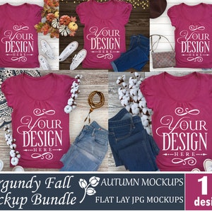 Fall Mockup Mega Bundle, 100 Autumn Mockups, Bella Canvas 3001 Included ...