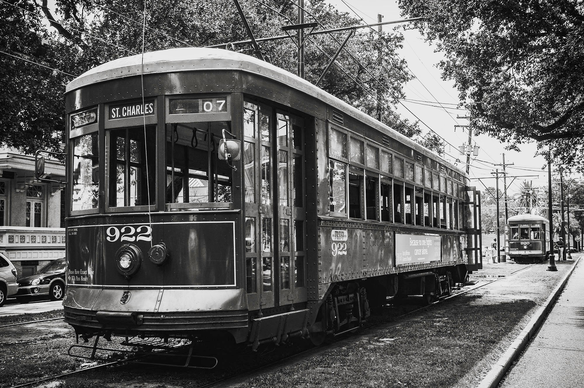 New Orleans Streetcar 922 on a Rainy Day, Uptown New Orleans, Fine Art ...