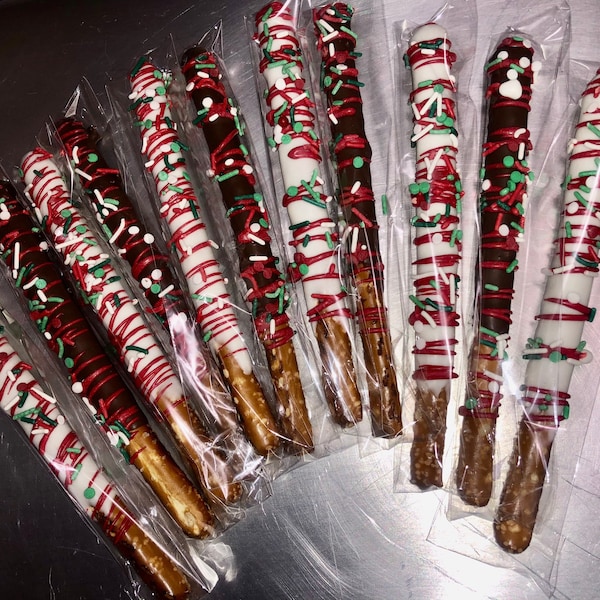 Chocolate Covered Pretzel Rods - Etsy