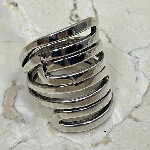 Silpada Sterling Silver Modern Maze Statement Ring R1… - Gem