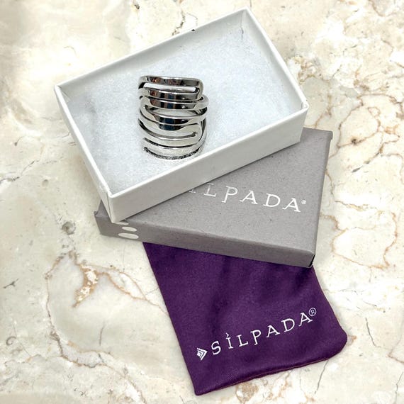 Silpada Sterling Silver Modern Maze Statement Ring R1… - Gem
