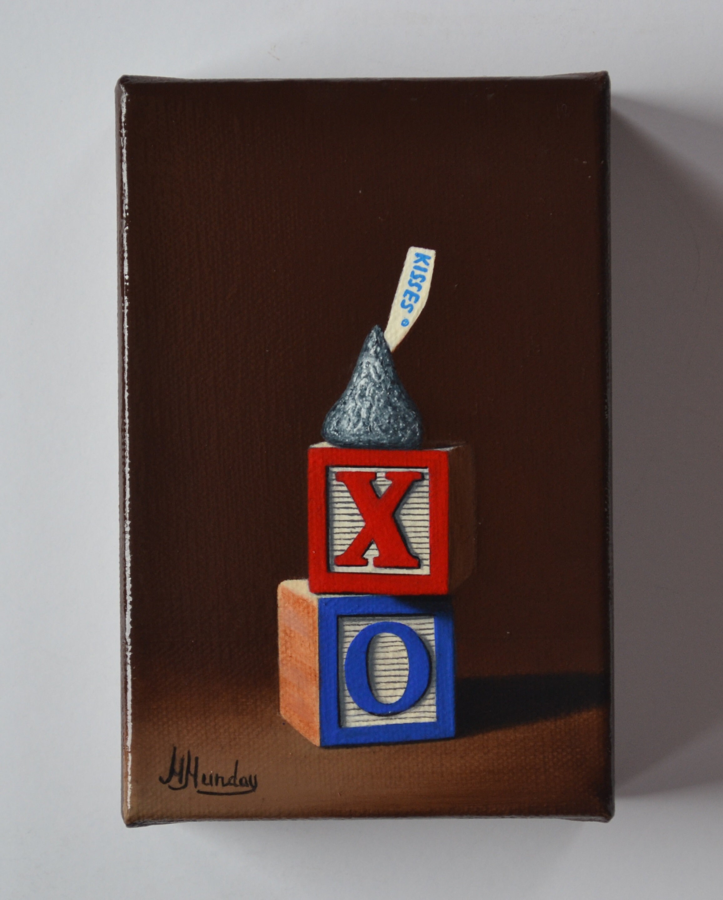 Original Small Still Life Painting, Building Blocks, Tiny Kitchen ...
