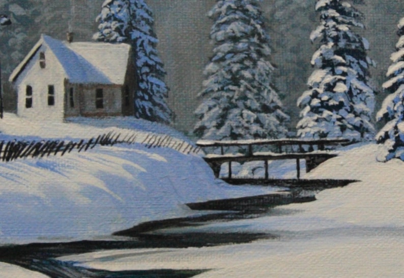 Winter Landscape Painting - Snow Scene - Etsy