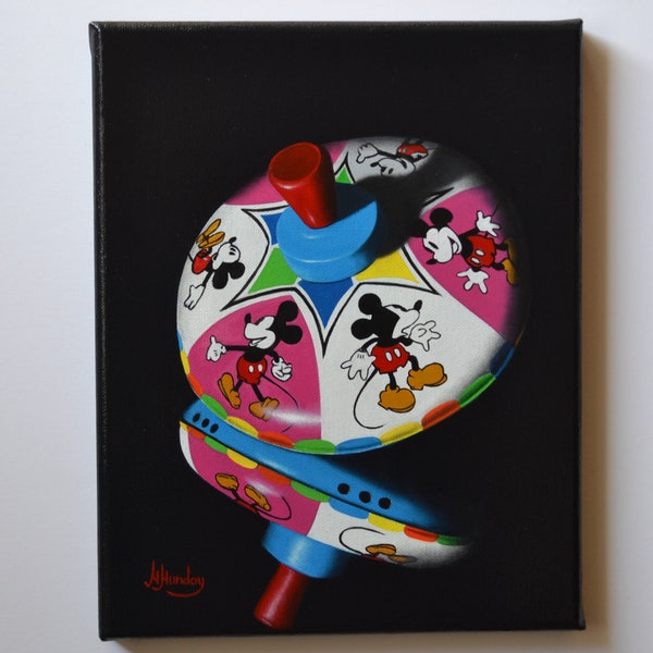 Mickey Mouse Tin Spinning Top - Etsy