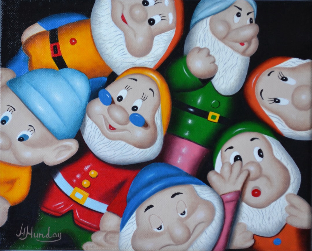 Snow White Still Life Painting – Original 8x10 Acrylic Artwork With ...