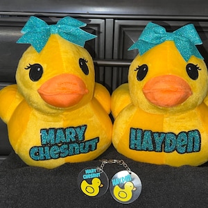 Cheer Duck Plush Large Cheerleader Summit Good Luck Duck, Personalized ...