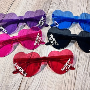 Cheer Heart Team Glasses Custom Cheerleader Summit - Etsy