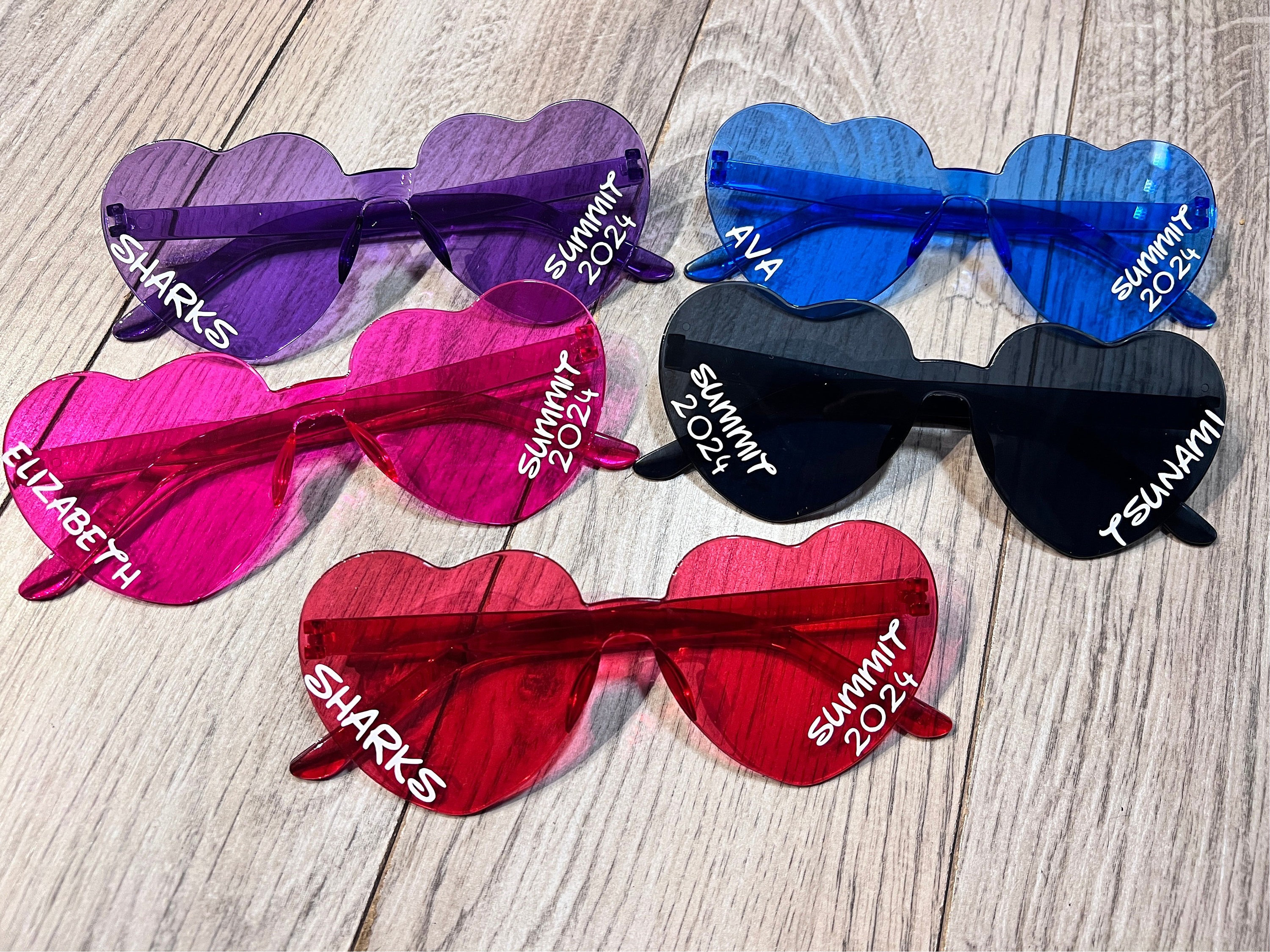 Cheer Heart Team Glasses Custom Cheerleader Summit - Etsy