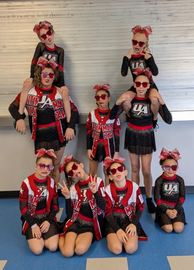 Cheer Heart Team Glasses Custom Cheerleader Summit - Etsy