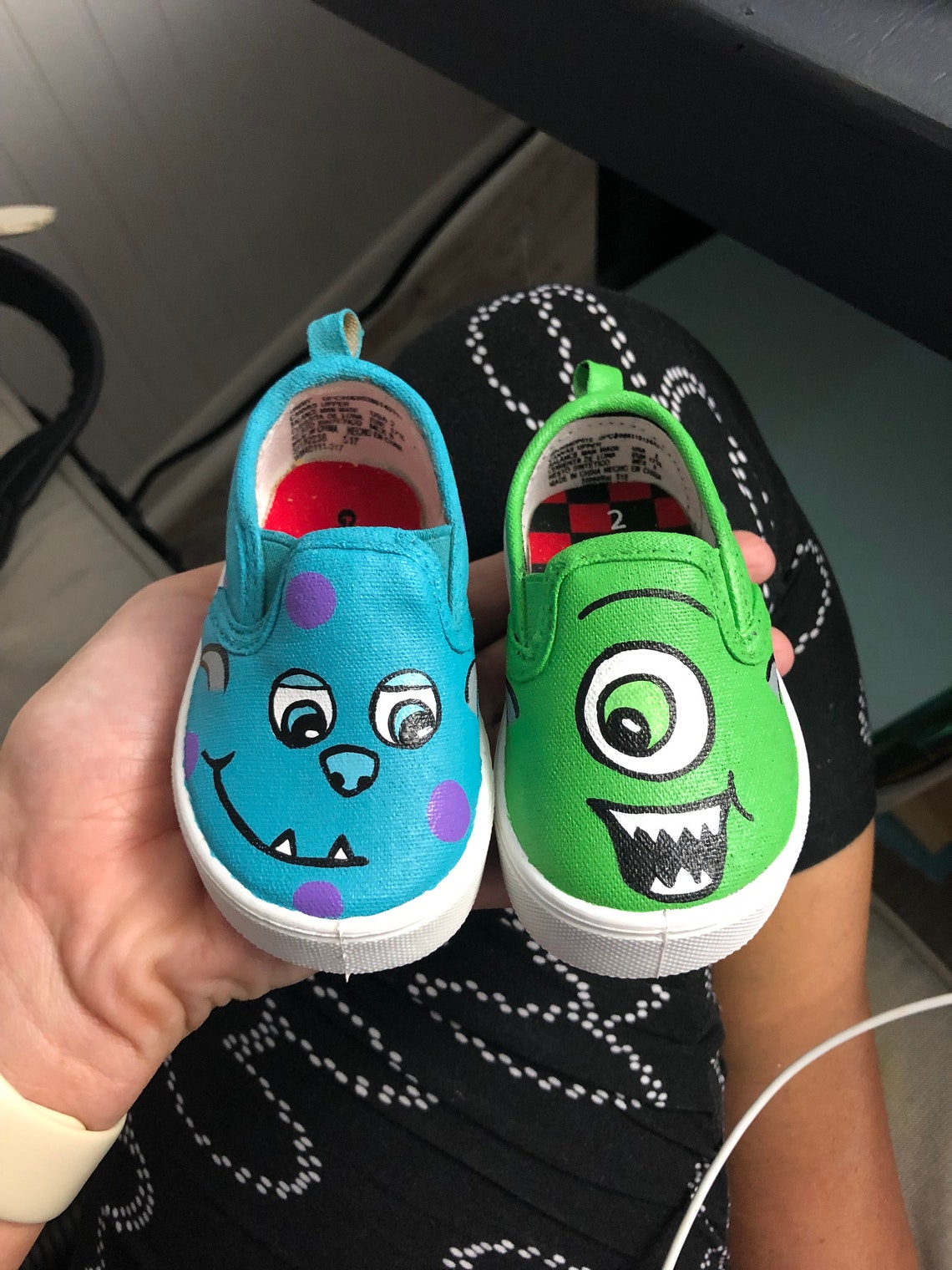 Custom Monster's Inc Shoes! Mike Wazowski and Sulley! - Etsy