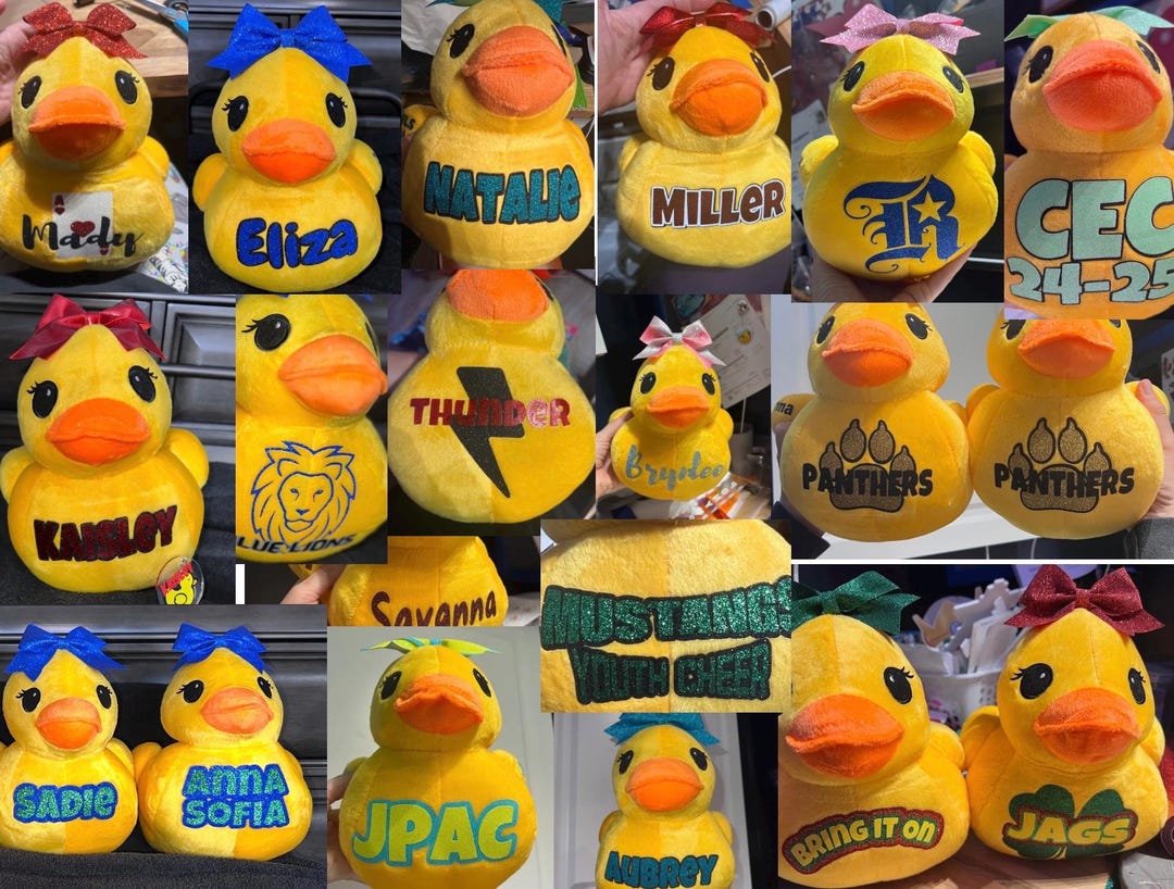 Cheer Duck Plush Large Cheerleader Summit Good Luck Duck, Personalized ...