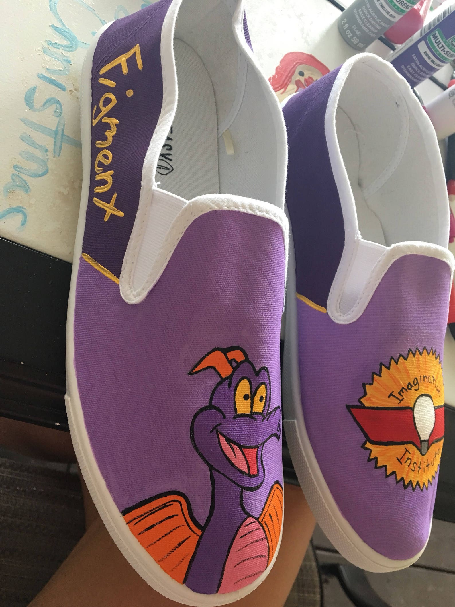 Custom Purple Dragon Themed Shoes | Etsy