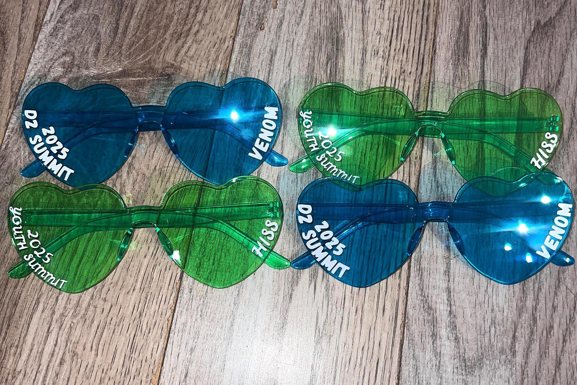 Cheer Heart Team Glasses Custom Cheerleader Summit - Etsy