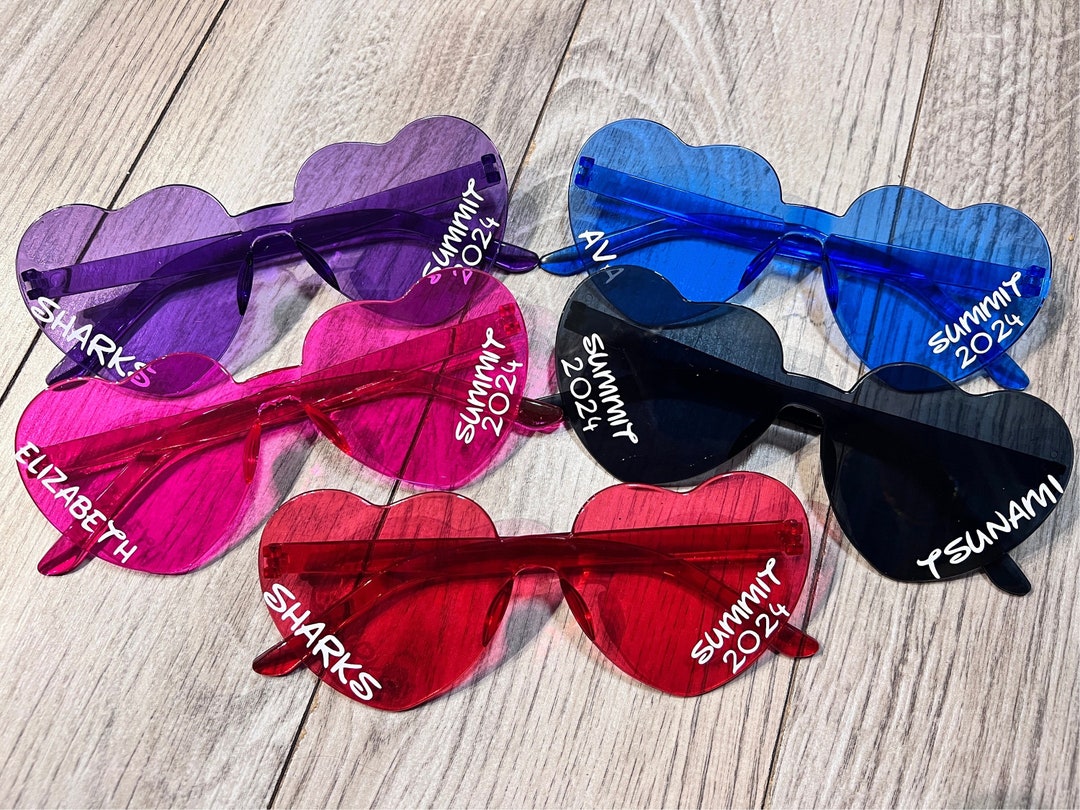 Cheer Heart Team Glasses Custom Cheerleader Summit - Etsy