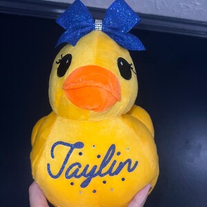 Personalized Cheer Duck Plush, Lucky Athlete Gift - Etsy