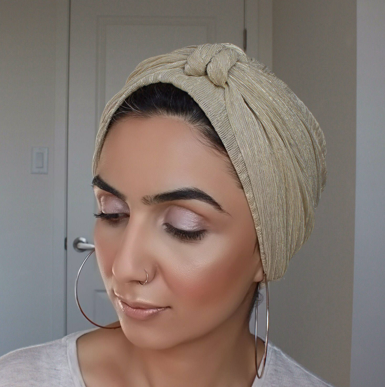 French Turban - Bridal - Textured Fabric - Subtle Shimmer Gold - Etsy
