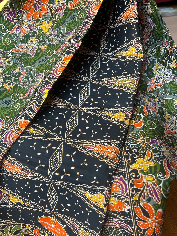 2 Yards Malaysian Batik Fabric Lightweight Cotton Floral Print - Etsy