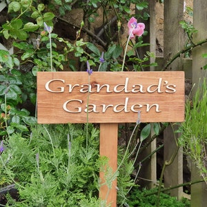 Grandads Garden Sign, Custom Sign, Garden Decor, Outdoor Sign ...