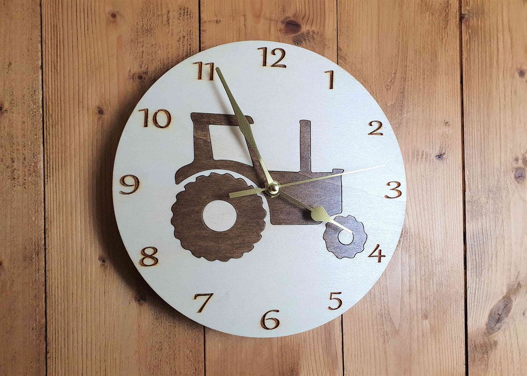 Vintage Tractor Clock, Tractor Gifts, Wall Clock, Wooden Wall Clock ...