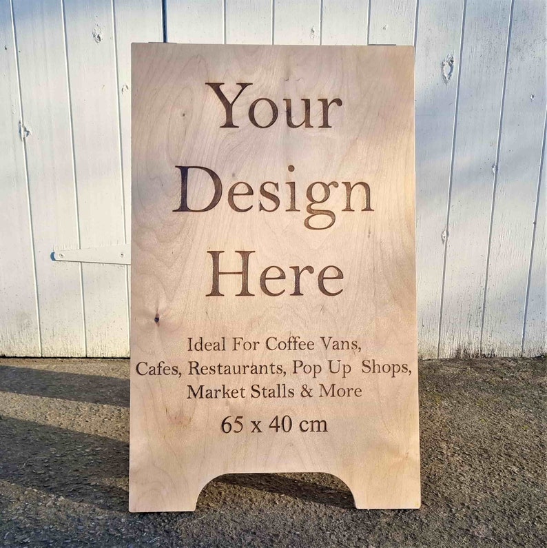 Pavement Sign, Advertising Sign, Business Sign, Coffee Van Sign ...