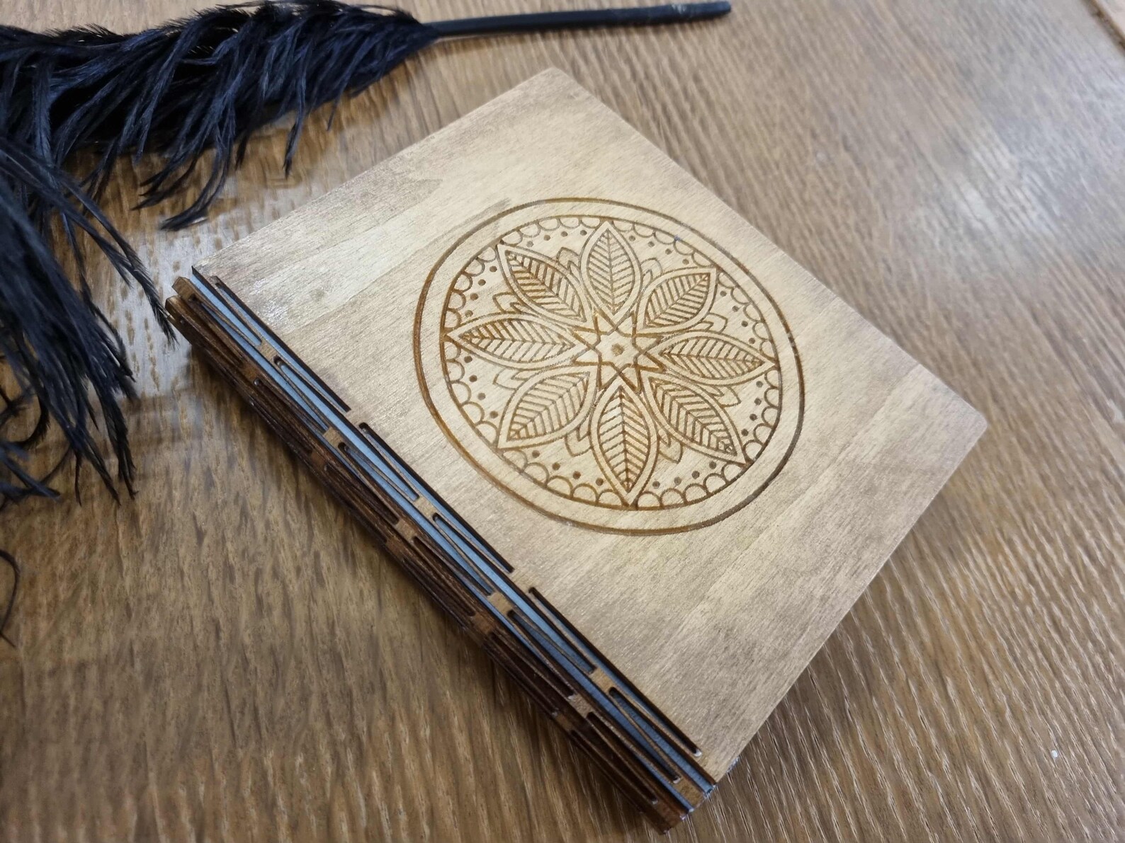 Blatt-Design-Notiz-Buch Holzbuch Holz-Scharnier-Buch - Etsy.de